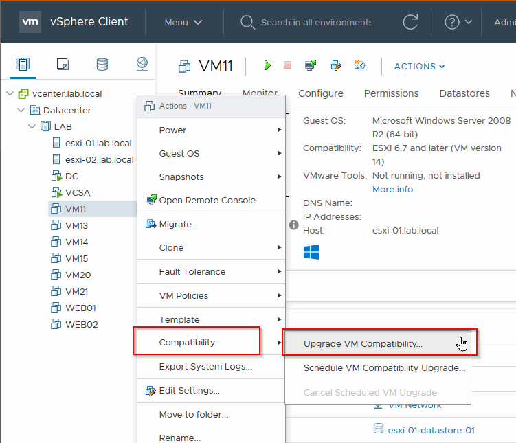 Upgrade Your Vms Harware To A Specific Version Powercli Blog